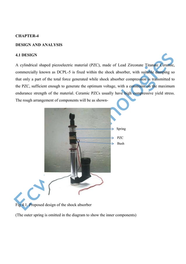 Piezo electric power generating shock absorber | DOCX | Physics | Science