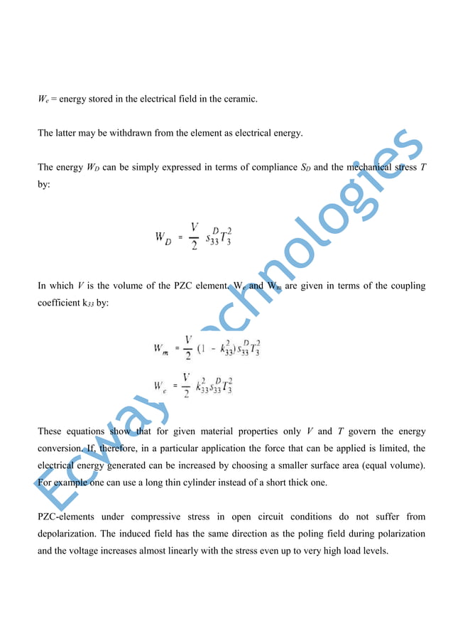 Piezo electric power generating shock absorber | DOCX | Physics | Science