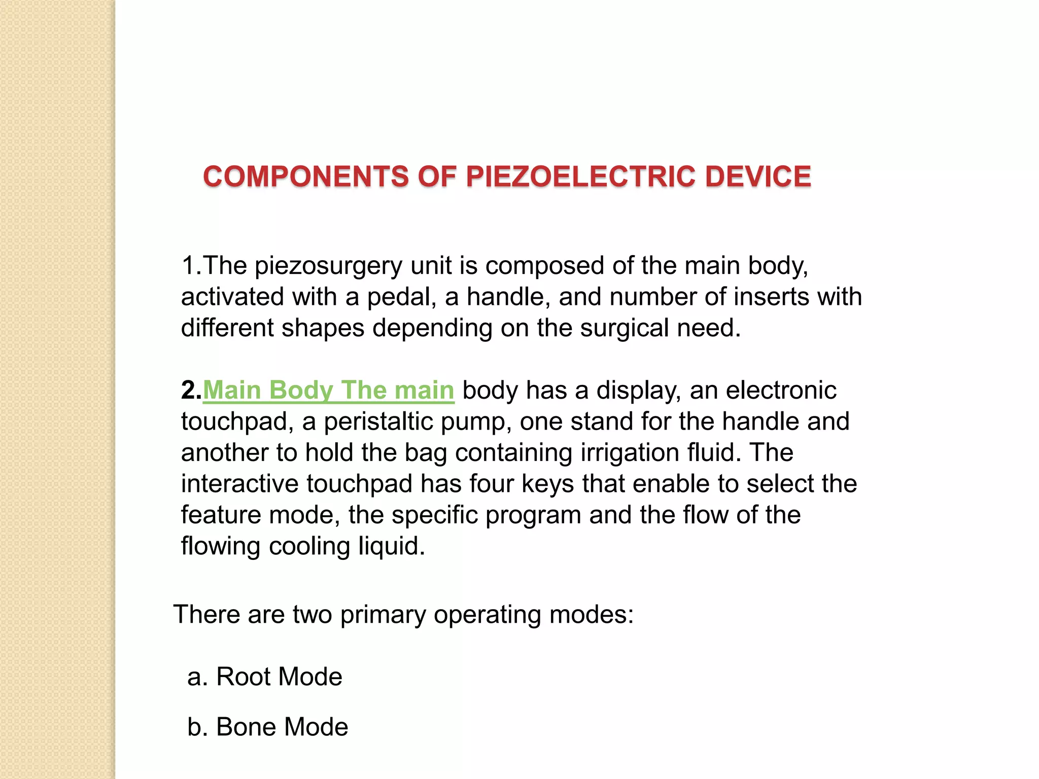 PIEZOELECTRIC SURGERY- | PPTX