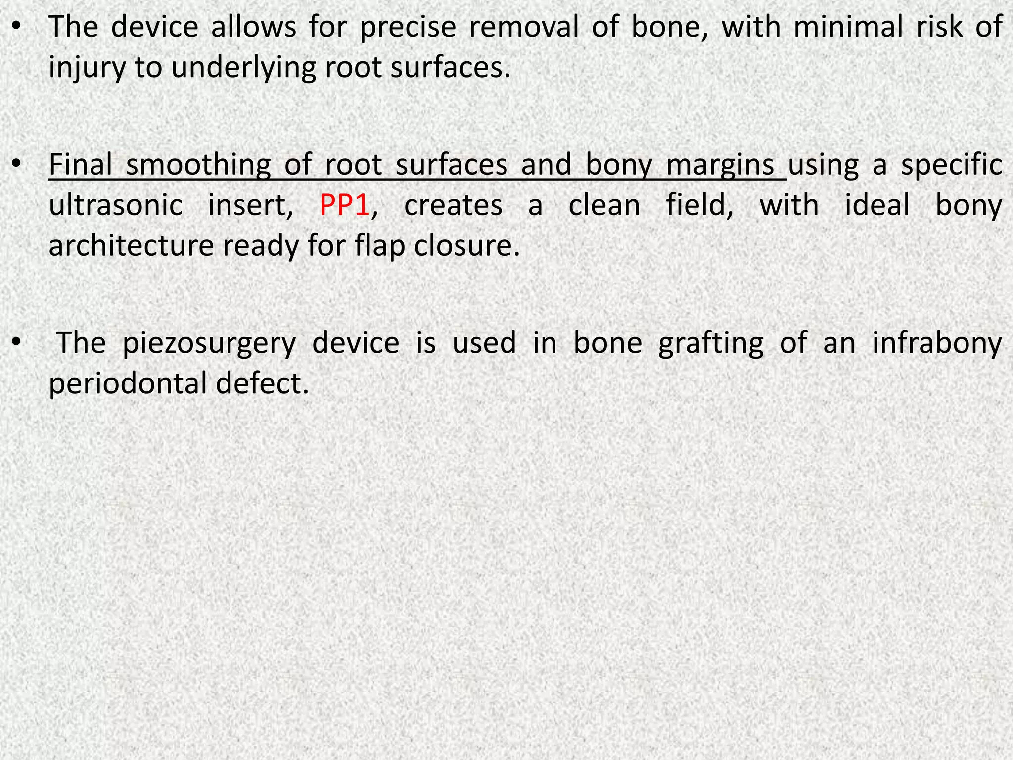 "PIEZOELECTRIC SURGERY IN PERIODONTICS" | PPTX