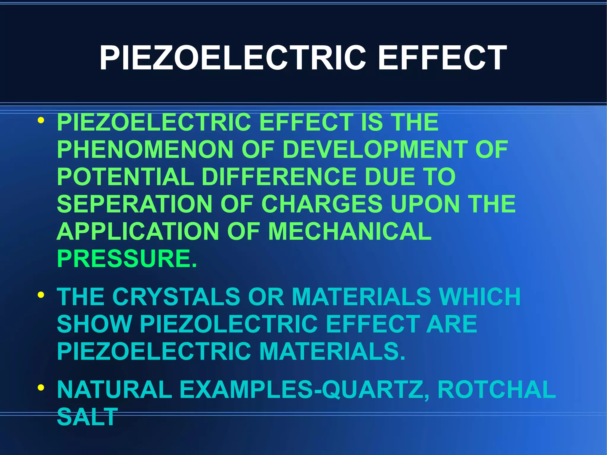 Piezoelectric transducers ppt | PPT