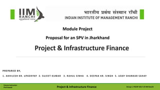 Project & Infrastructure Financing- SPV for Solar Park | PPT