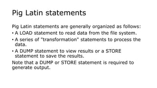 A slide share pig in CCS334 for big data analytics | PPTX