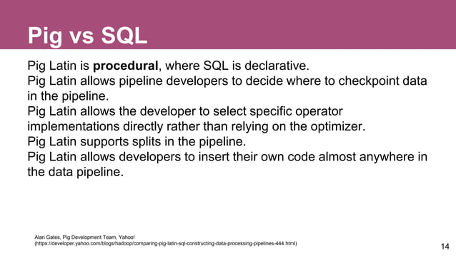 Pig - Analyzing data sets | PPTX