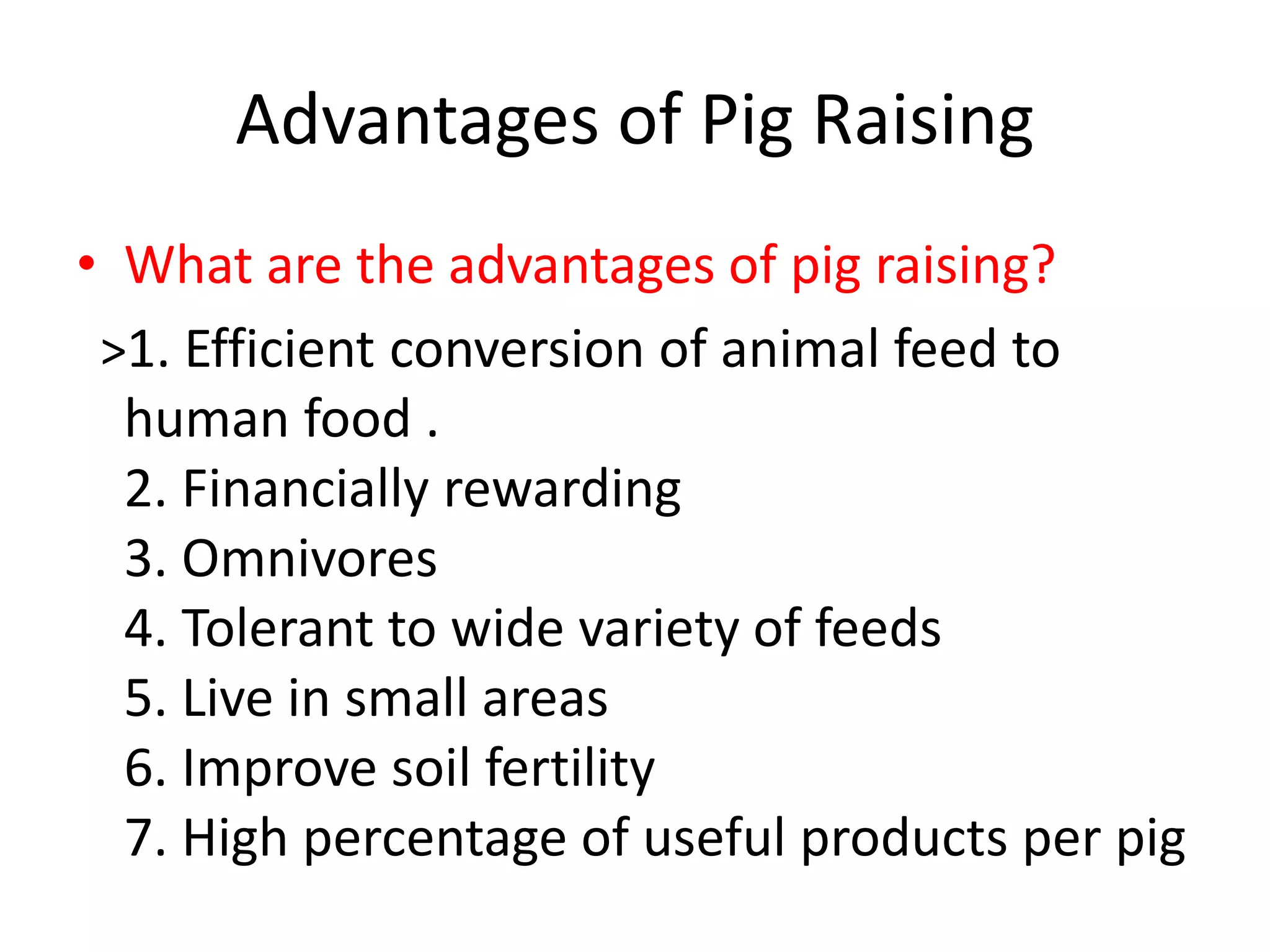 Pig production | PPTX