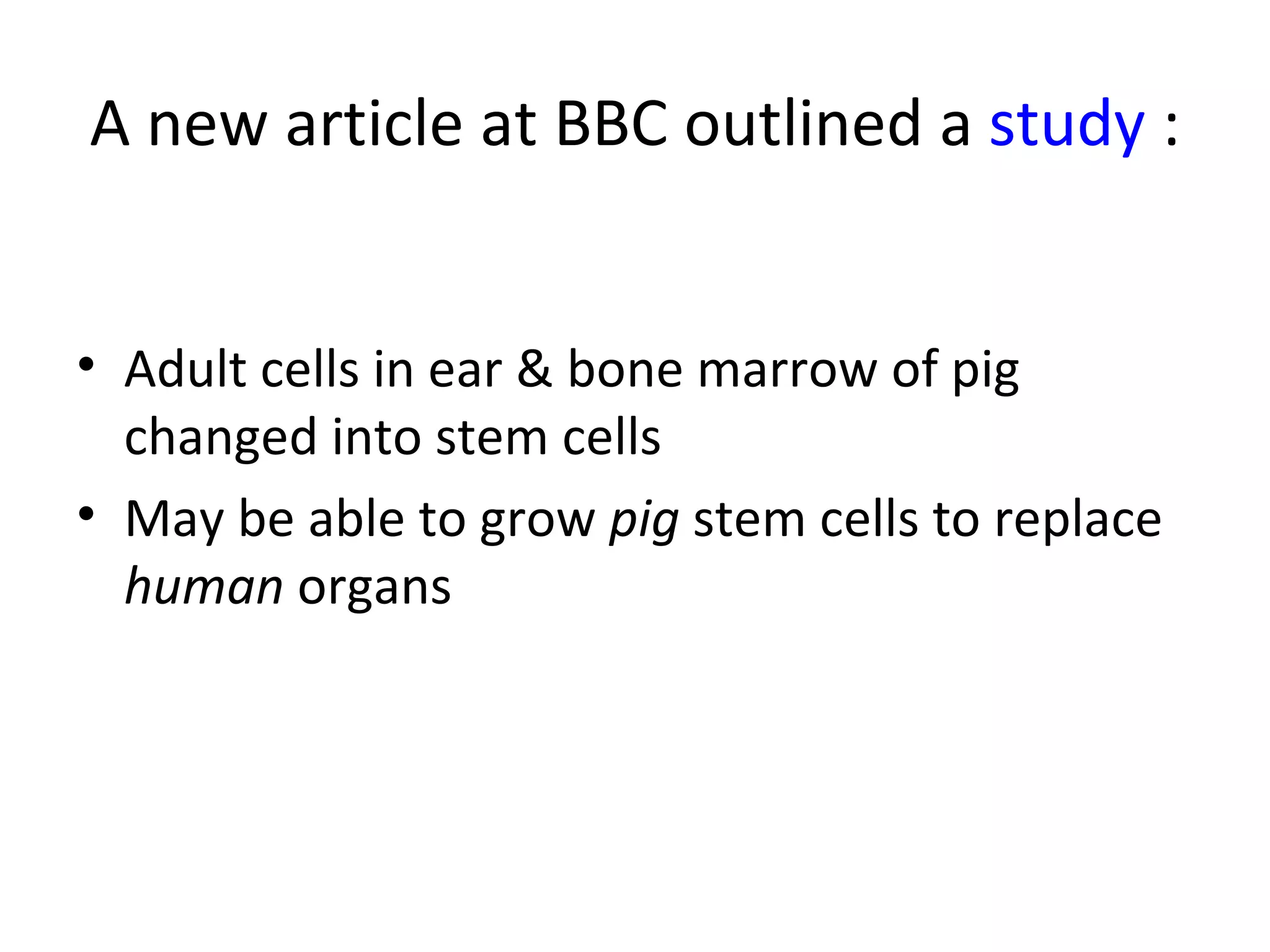 Pig Stem Cells | PPT