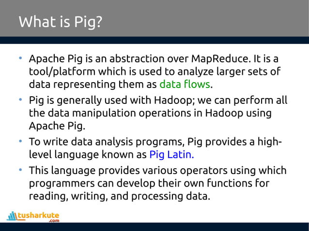 Apache Pig: A big data processor | PDF | Programming Languages | Computing