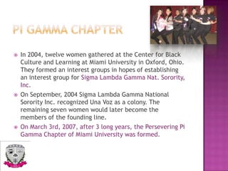 Pi gamma chapter | PPT