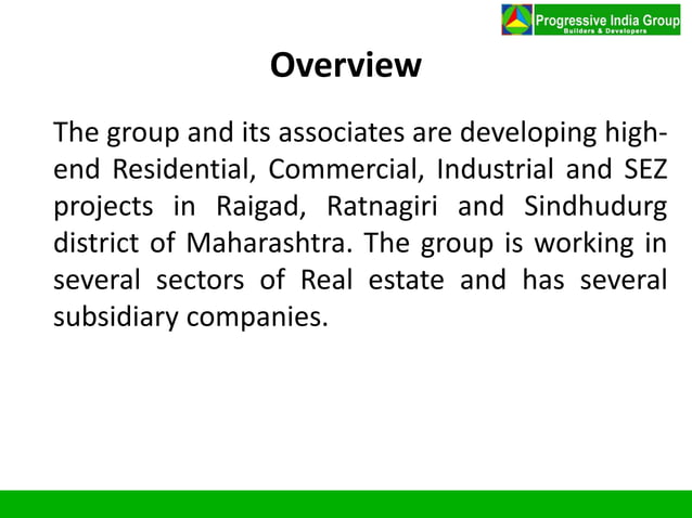 Progressive India Group , Overview | PPT