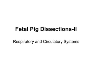 General BIO TWO Fetal Pig Dissection II.ppt