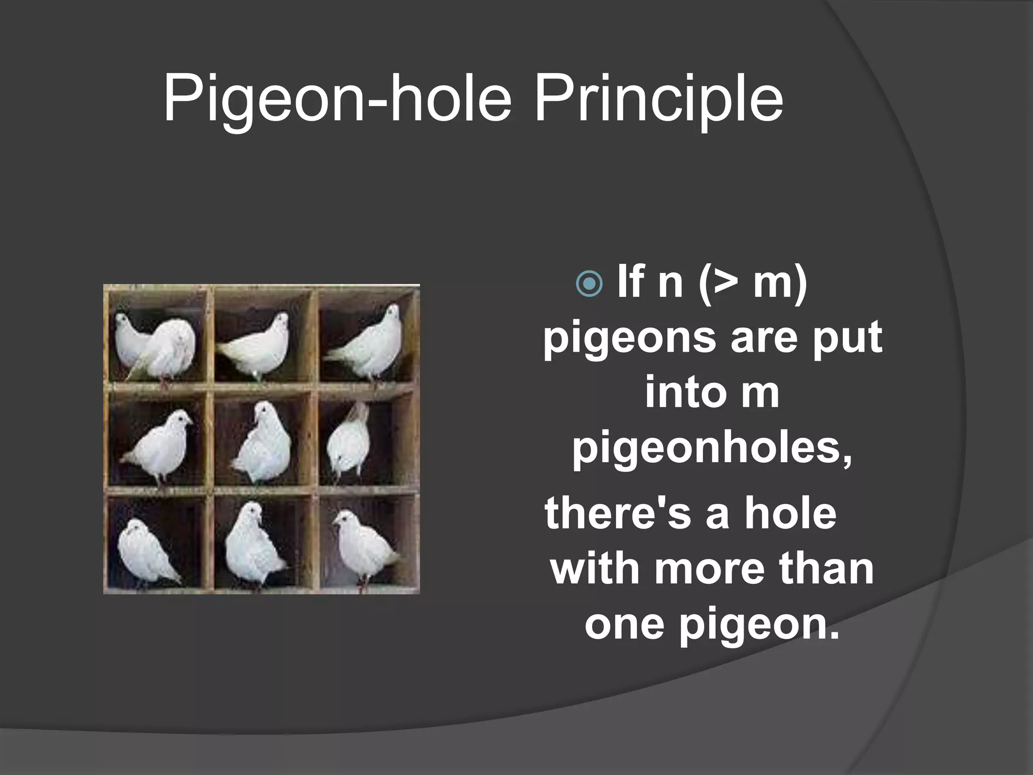 Pigeon hole principle | PPT | Free Download
