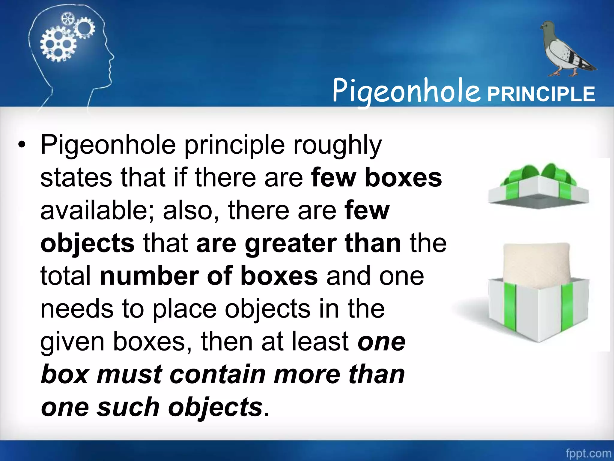Pigeonhole Principle - Seminar In Problem Solving In Mathematics | PPTX
