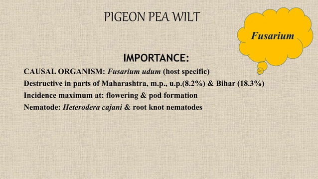 Pigeon pea diseases RLBCAU | PPTX