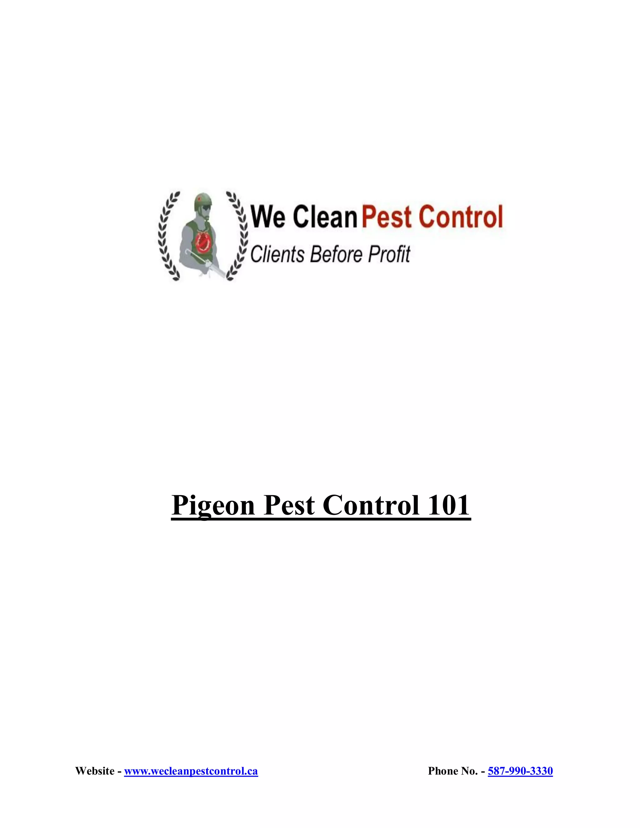 Pigeon Pest Control 101 | PDF