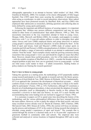 Listening to young people in leisure research: the critical application ...