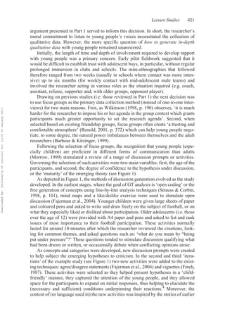 Listening to young people in leisure research: the critical application ...