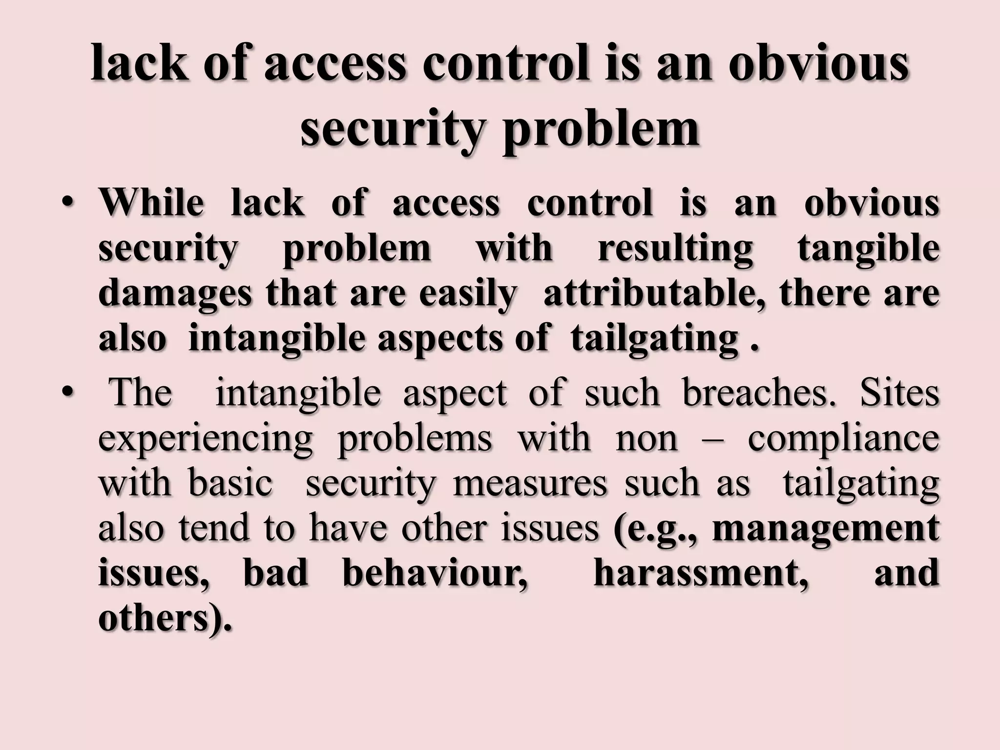 Piggy Backing & Tailgating (Security) | PPTX