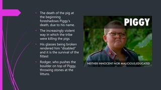 Piggy Character Analysis: Lord of the Flies | PPTX