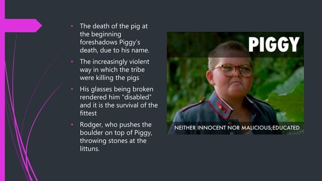 Piggy Character Analysis: Lord of the Flies | PPTX