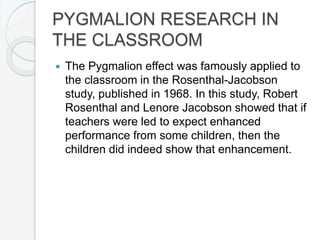 Pigmalion effect | PPTX