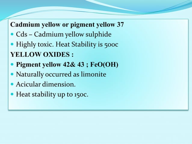 Pigments | PPTX | Chemistry | Science