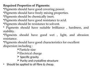 Pigment printing and different techniques of pigment printing | PPTX