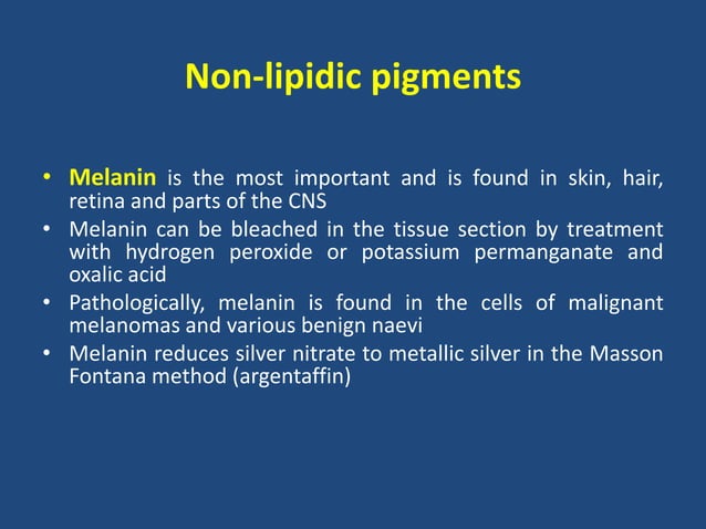 PIGMENT AND MINERALS.pptx | Skin and Dermatology | Diseases and Conditions