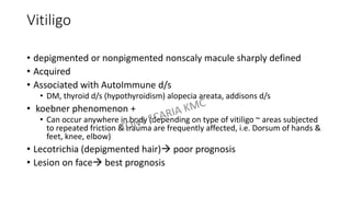 Pigmentation disorders of skin dermatology revision notes | PDF