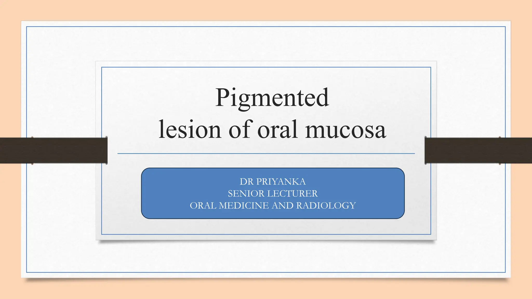 Exogenous and endogenous Pigmented lesion of oral cavity | PPTX