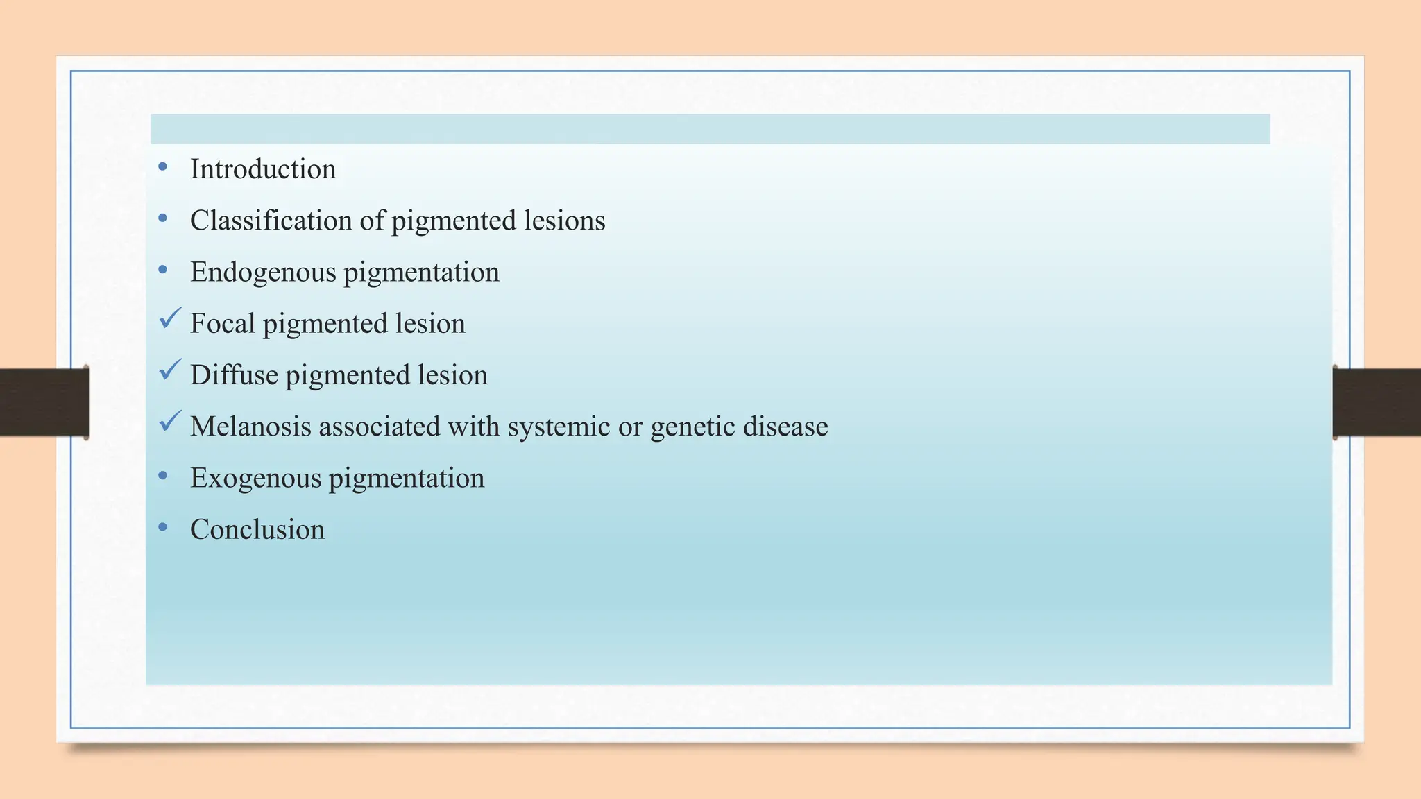 Exogenous and endogenous Pigmented lesion of oral cavity | PPTX