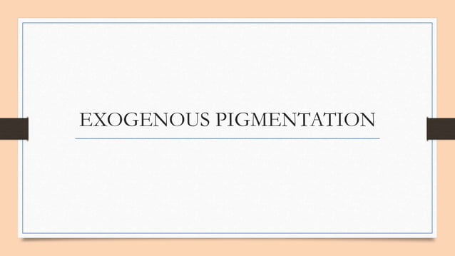 Exogenous and endogenous Pigmented lesion of oral cavity | PPTX | Skin ...