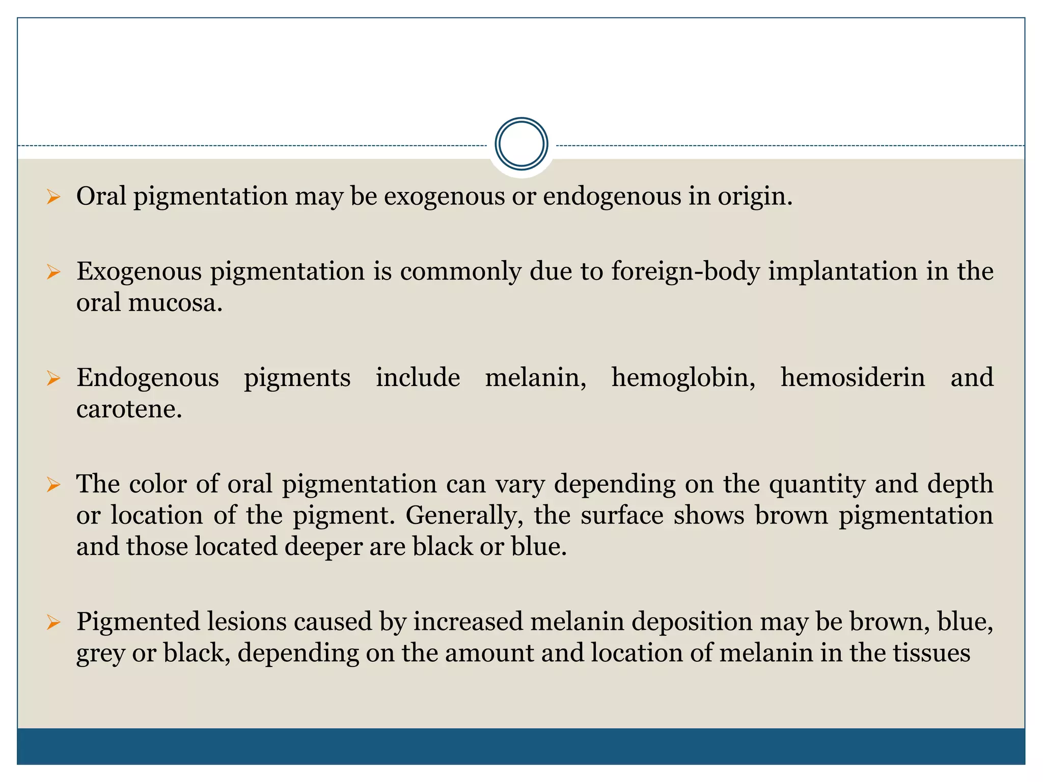 Pigmented lesions of oral cavity | PPTX