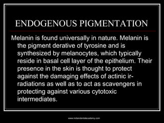 Pigmented lesions of the oral mucosa | PPT