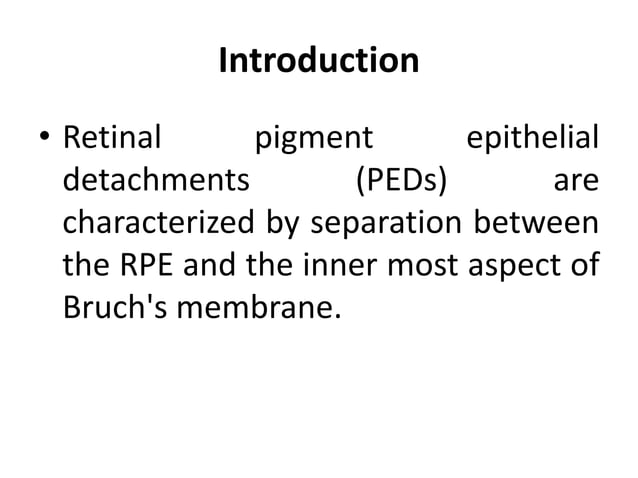 Pigment epithelial defect and intraretinal fluid | PPT