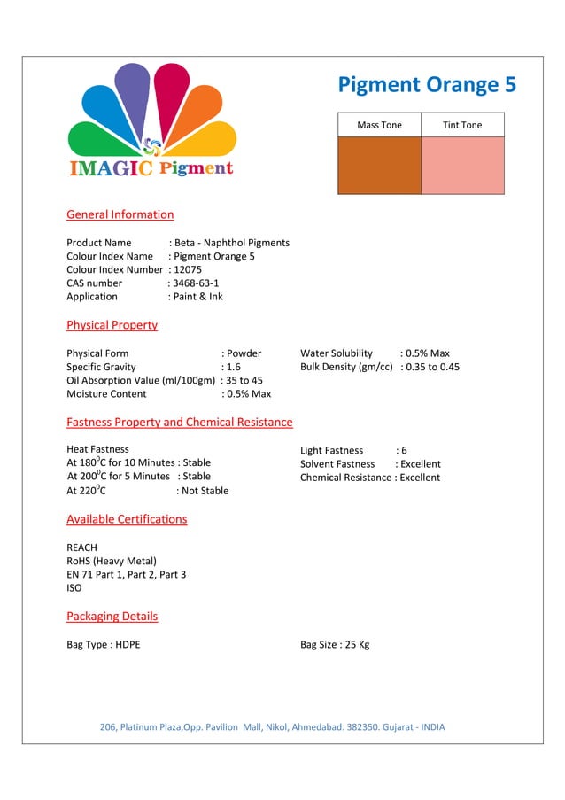 Pigment orange 5 | PDF