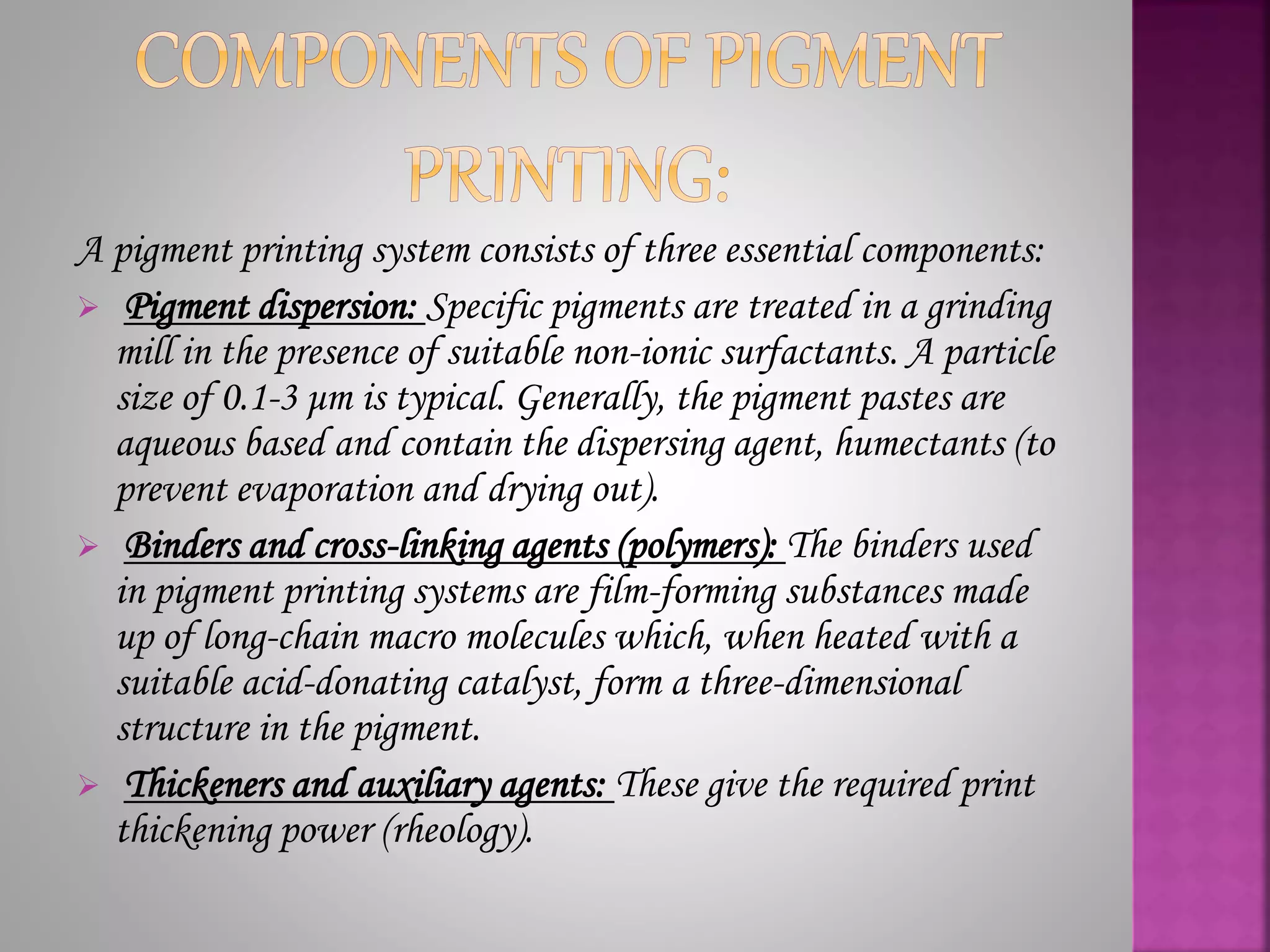 Pigment printing 130103023 | PPTX