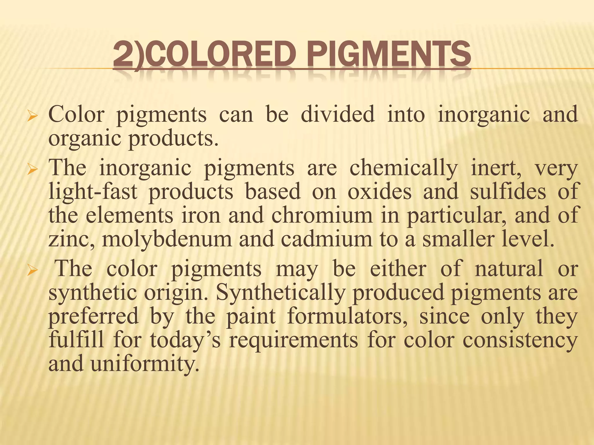 Pigments | PPTX