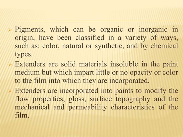 Pigments | PPTX | Painting | Arts and Crafts