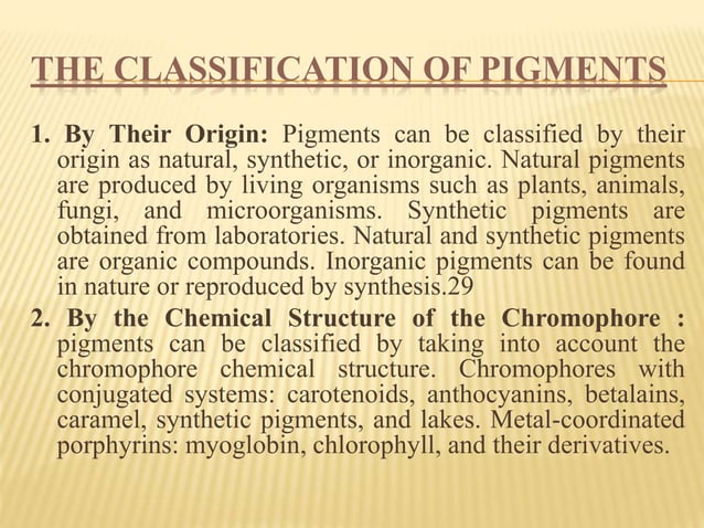 Pigments | PPTX | Painting | Arts and Crafts