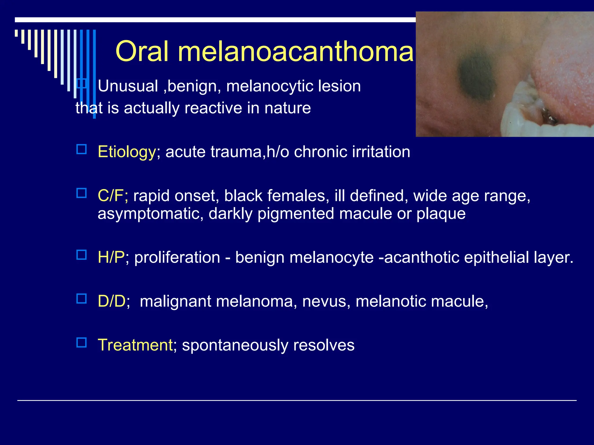 oral muocsal pigmented lesion. exogenous and endogenous | PPT