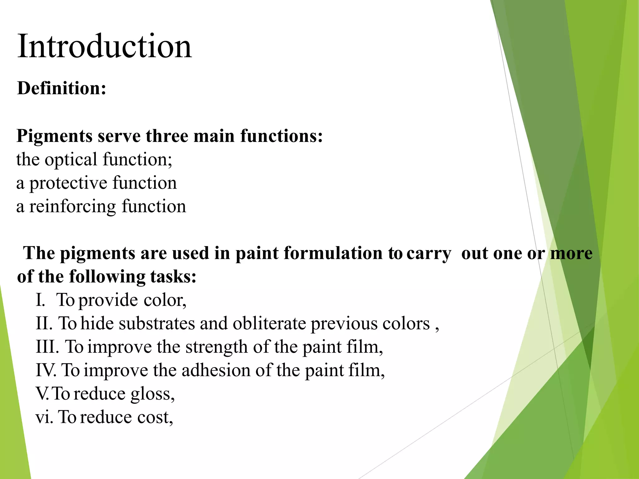 Types of paint pigments by LAIQ | PPTX