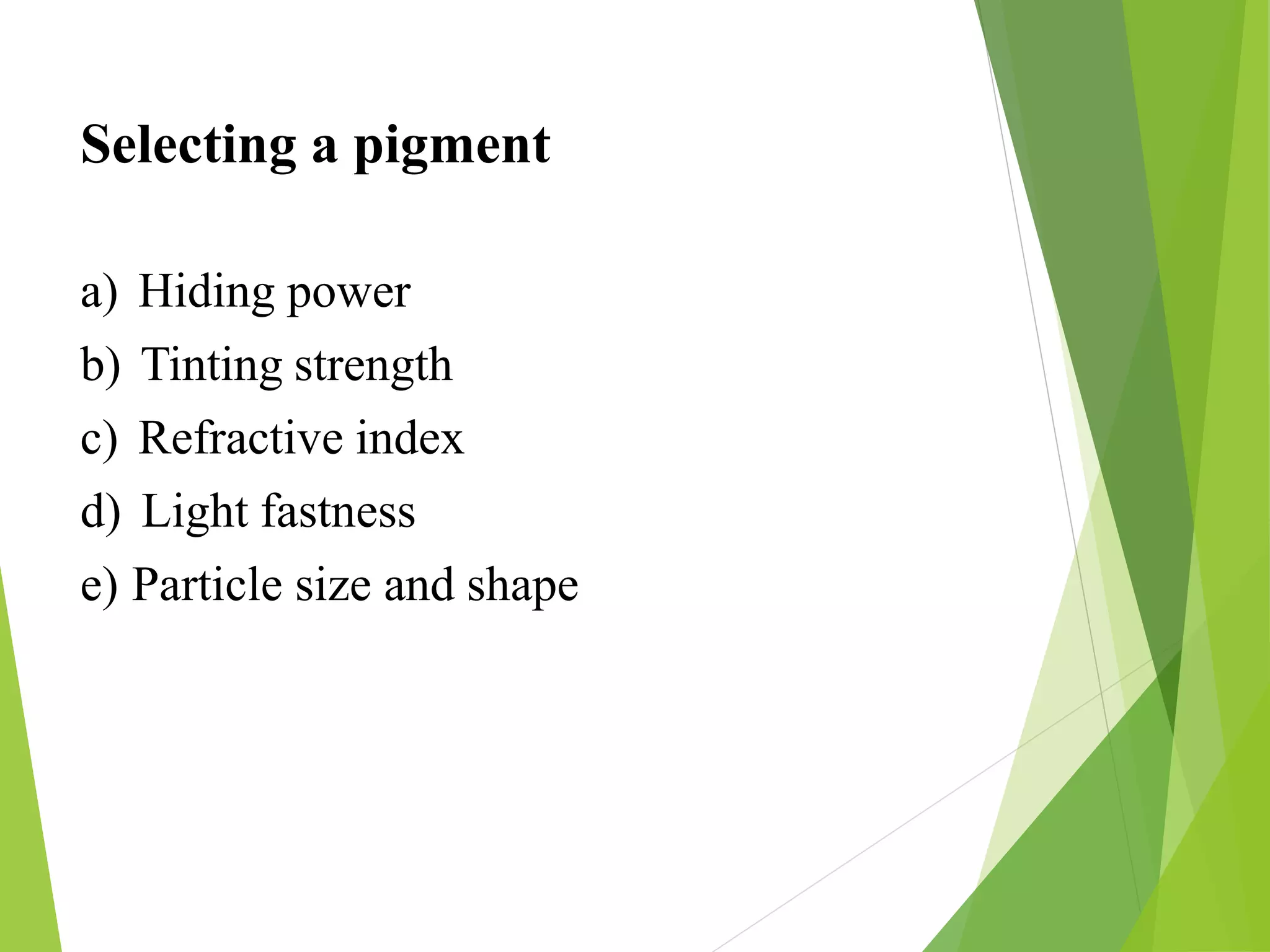 Types of paint pigments by LAIQ | PPTX
