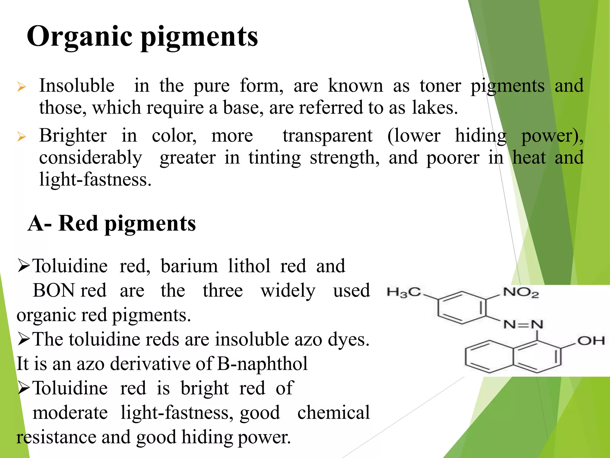 Types of paint pigments by LAIQ | PPTX