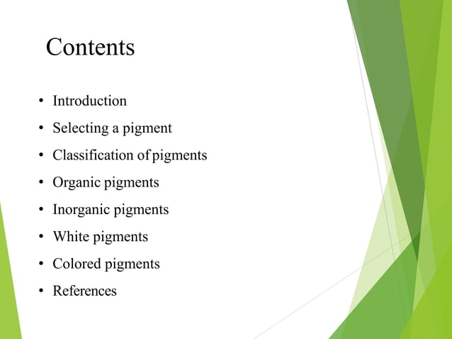 Types of paint pigments by LAIQ | PPTX