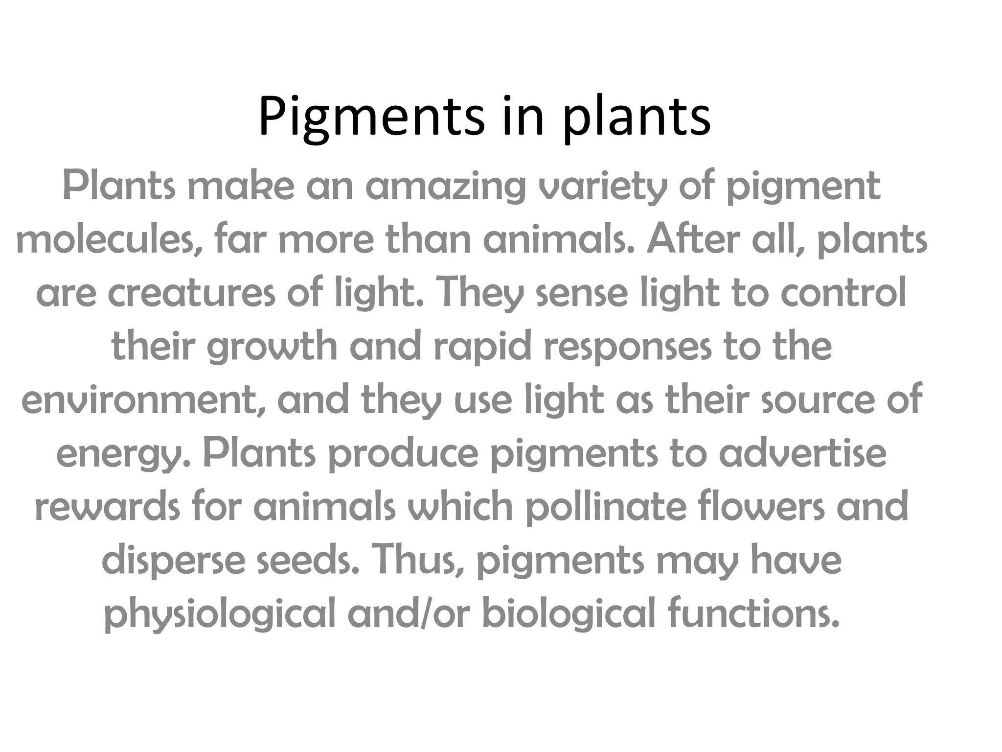 Pigments in plants | PPTX
