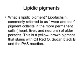 Pigments, minerals, and cytoplasmic granules | PPT