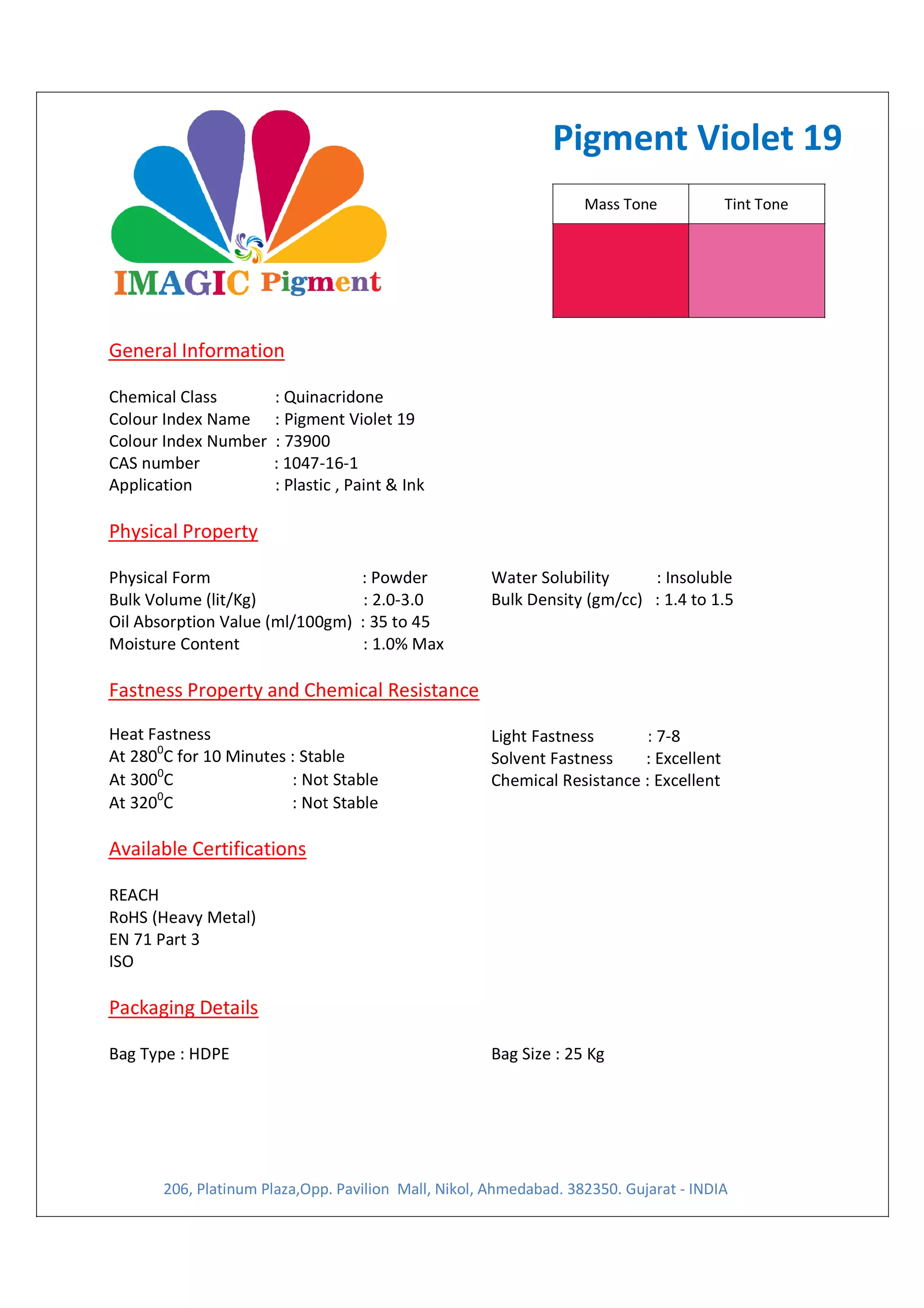 Pigment violet 19 | PDF