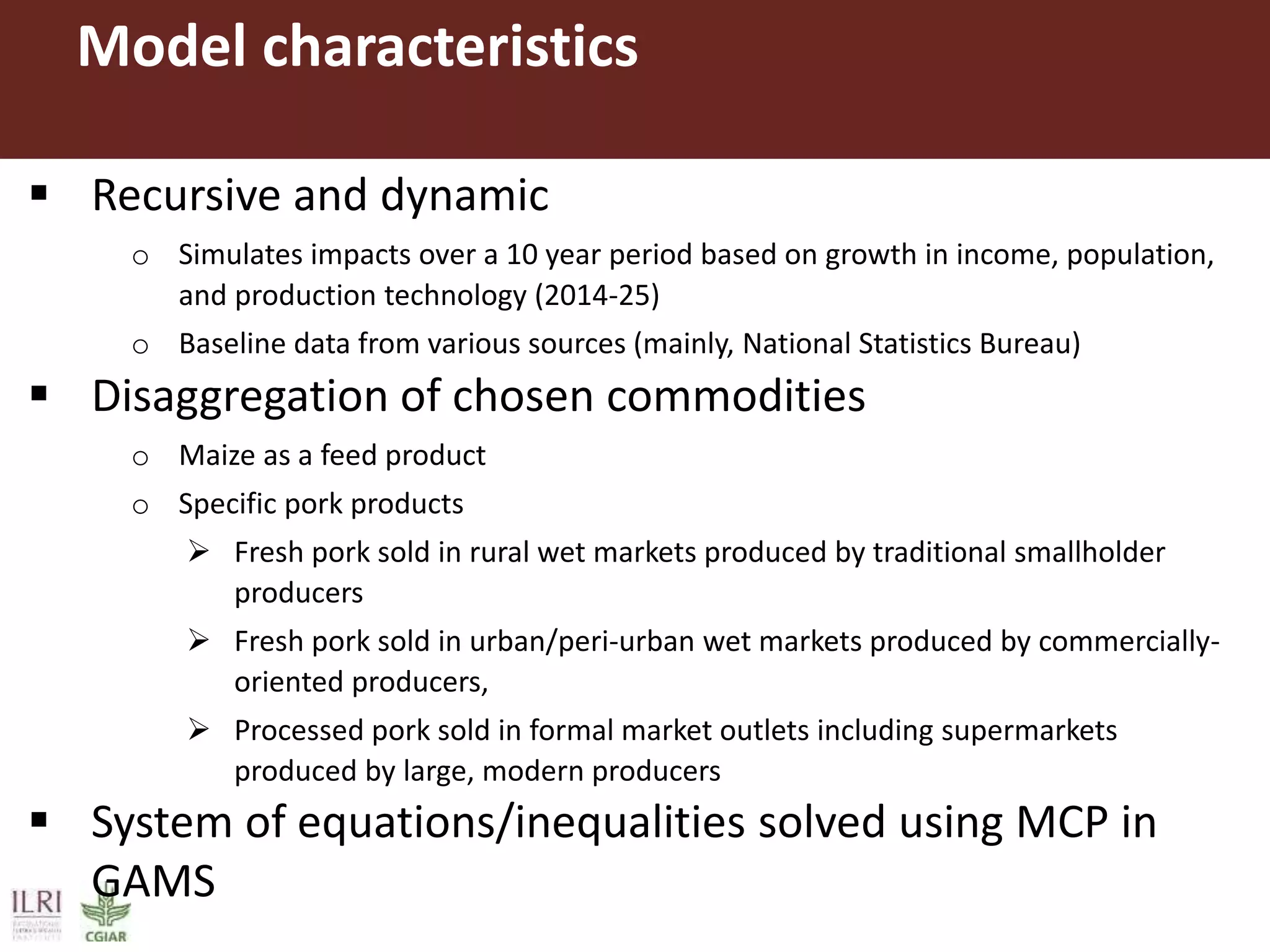 Application of a multi-market partial equilibrium model in the pig ...