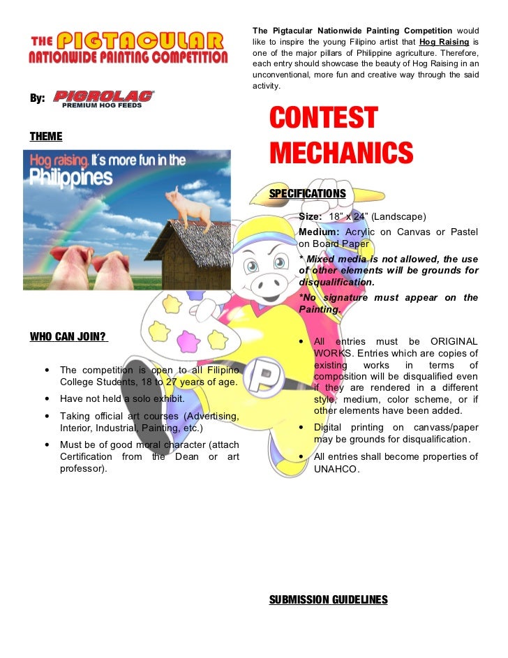 Pigtacular Competition MECHANICS