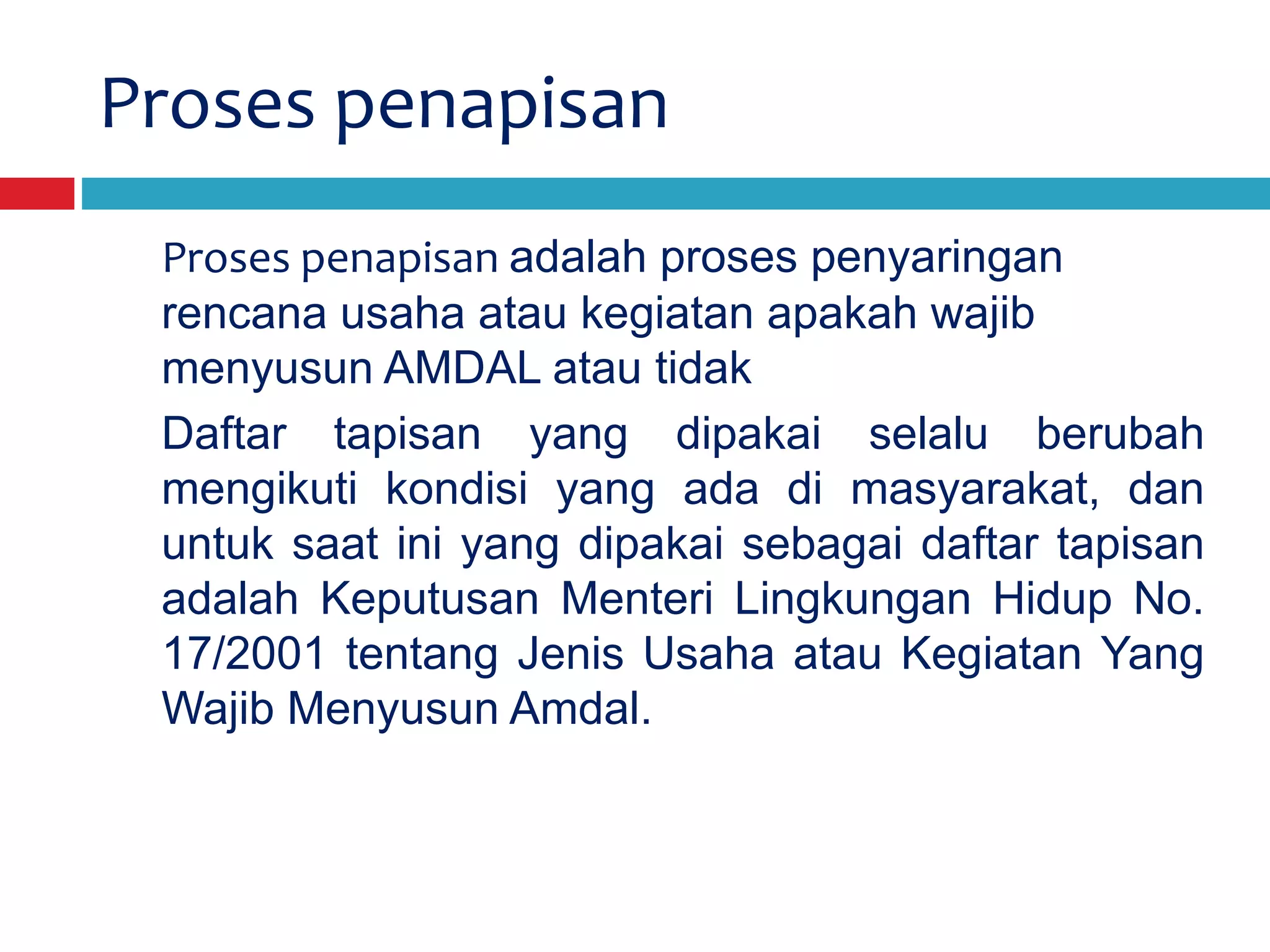 Pihak yang terlibat dalam penyusunan amdal | PPTX
